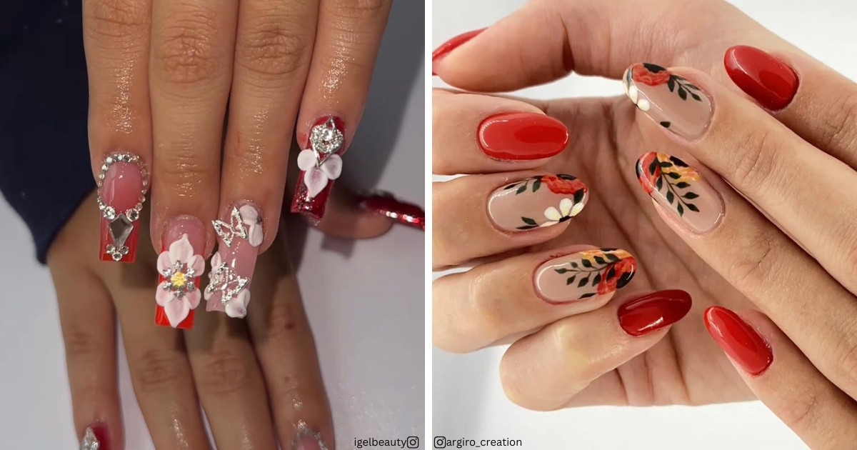 Creative Red Spring Nails To Inspire Your Next Mani
