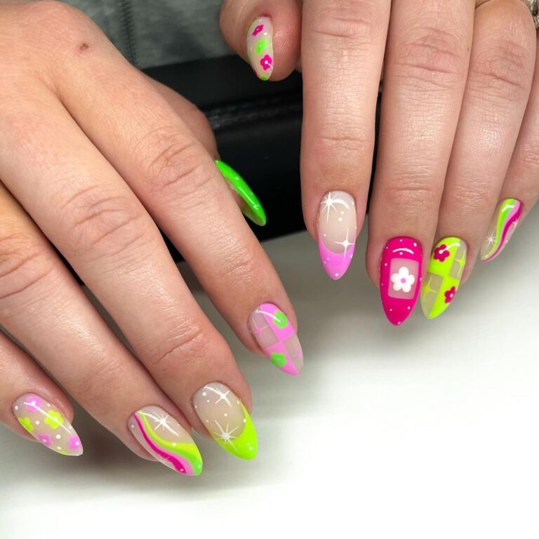 The Coolest Base For Most Unique Funky Nails Inspo