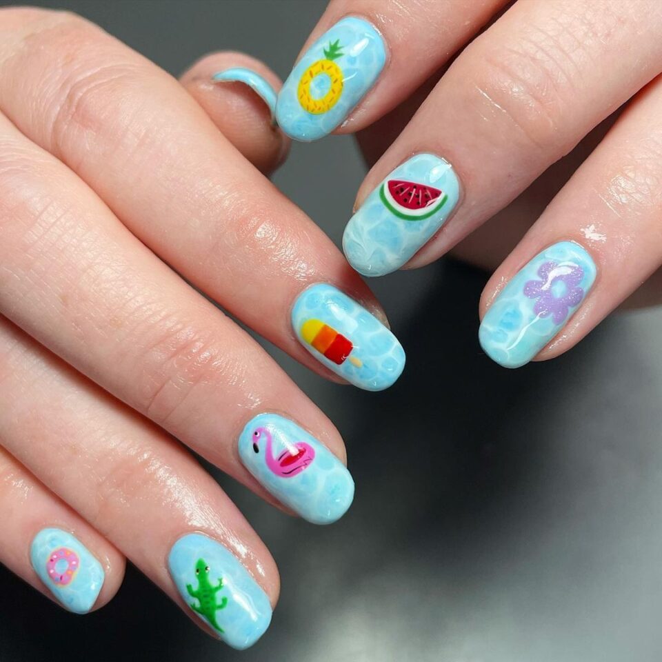 The Coolest Base For Most Unique Funky Nails Inspo
