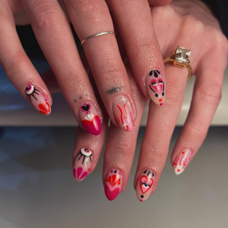 The Coolest Base For Most Unique Funky Nails Inspo