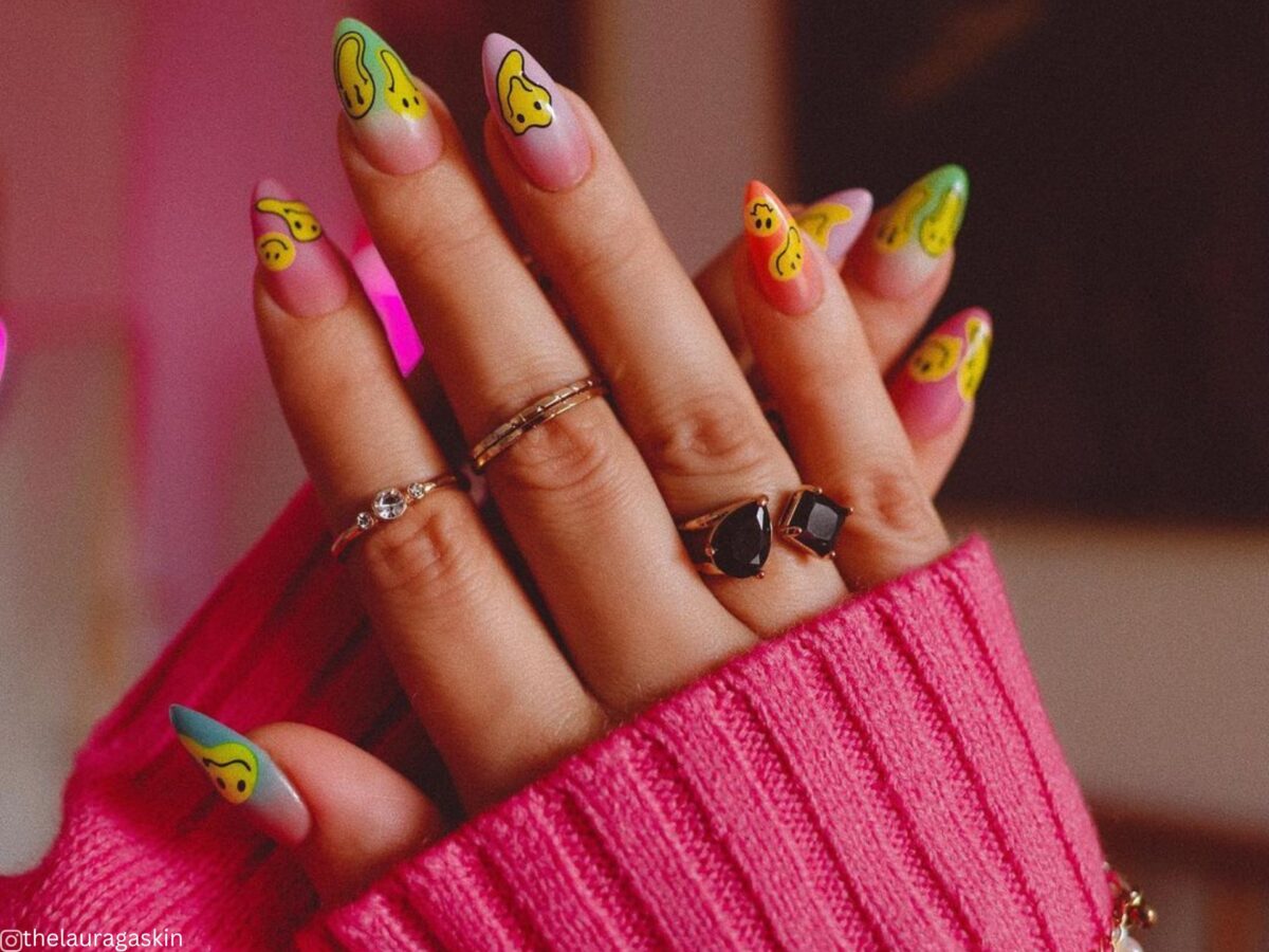 The Coolest Base For Most Unique Funky Nails Inspo