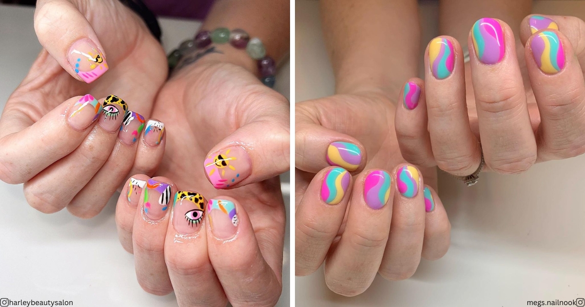 The Coolest Base For Most Unique Funky Nails Inspo