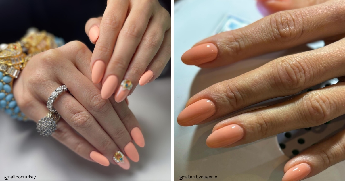 These 20 Peach Fuzz Nails Are The Pick Of The Season