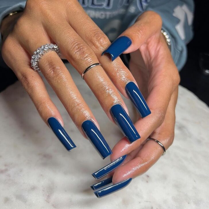 25 Stunning Blue Nails That Give The Perfect Pop
