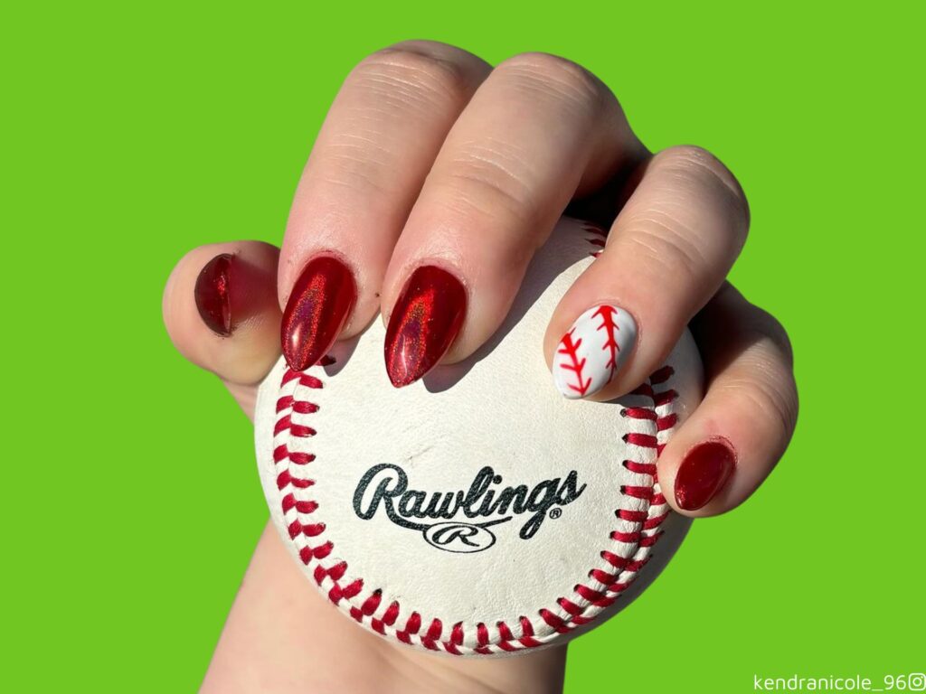Hit A Home Run With These 25 Baseball Nail Art Ideas