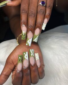 Chic 22 Olive Green Nails That Radiate Zen Vibes