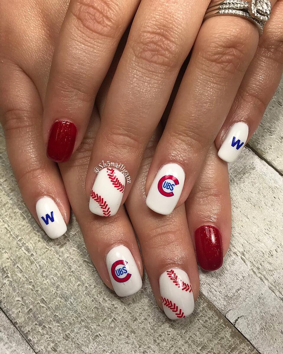 Hit A Home Run With These 25 Baseball Nail Art Ideas