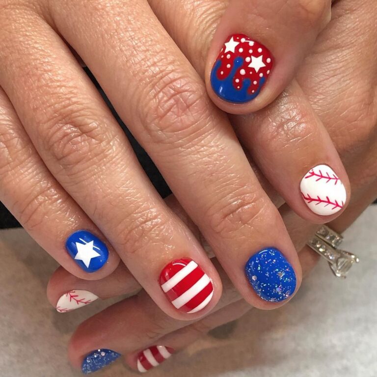 Hit A Home Run With These 25 Baseball Nail Art Ideas