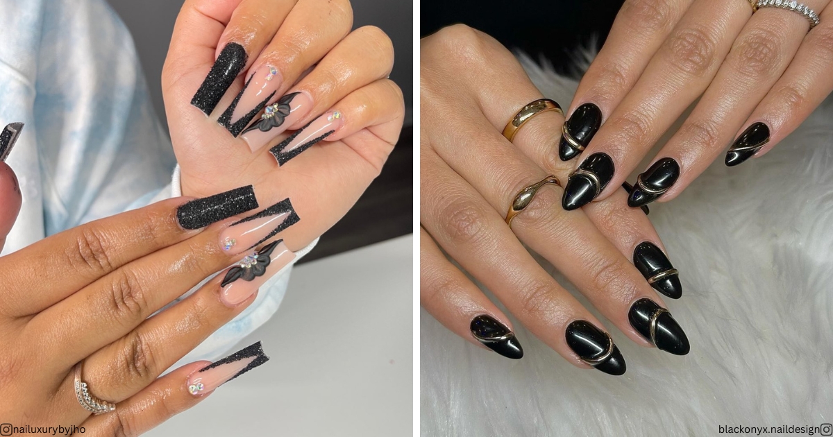 25 Black Prom Nails For A Bold And Elegant Look