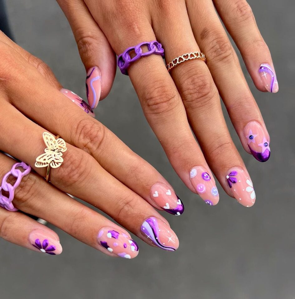 Unleash Your Inner Diva With These Lovely 25 Purple Nails