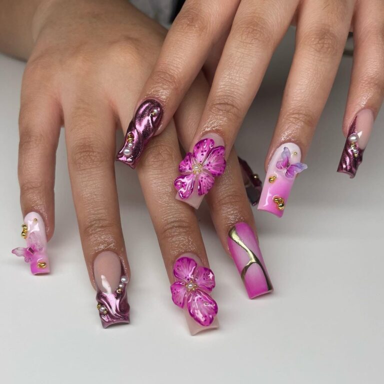 19 Orquideas Nails For A Beautiful Blooming Mani