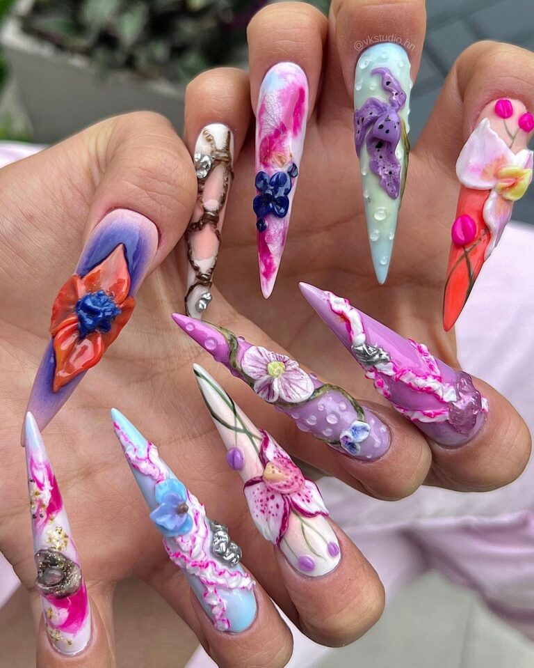 19 Orquideas Nails For A Beautiful Blooming Mani