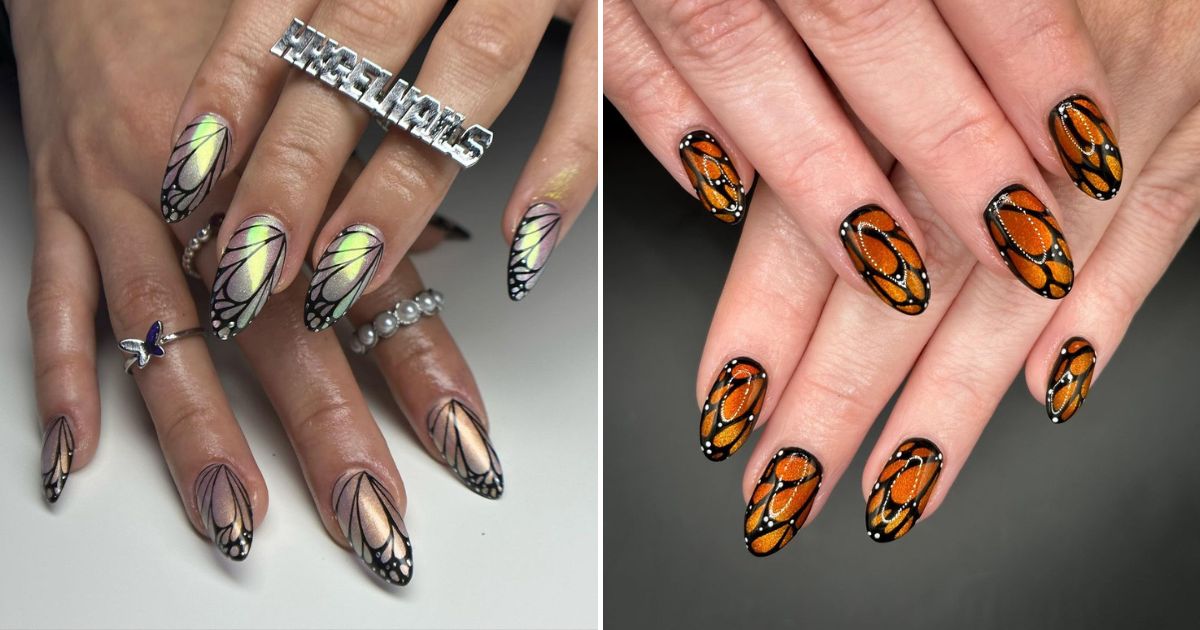 Soar High Into The Sky With These 25 Butterfly Wing Nails