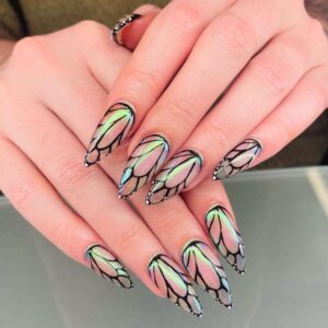 Soar High Into The Sky With These 25 Butterfly Wing Nails
