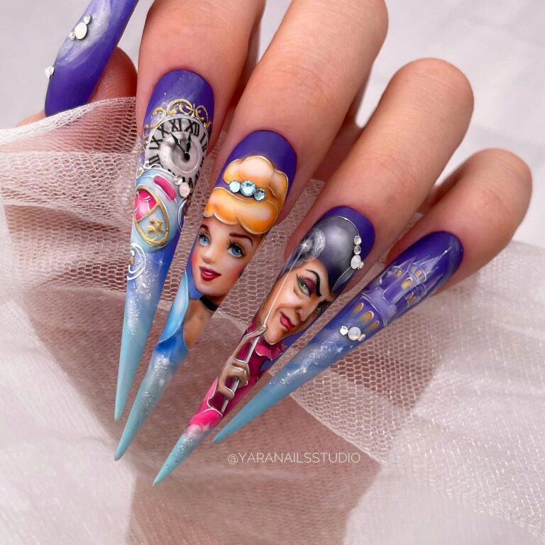 20 Charming Princess Nails To Give You The Modern Royalty Look