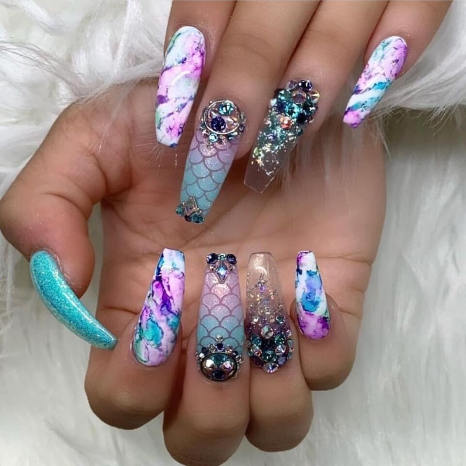 Mermaid Nail Art Is The Newest Must-Try Viral Tik Tok Manicure Trend