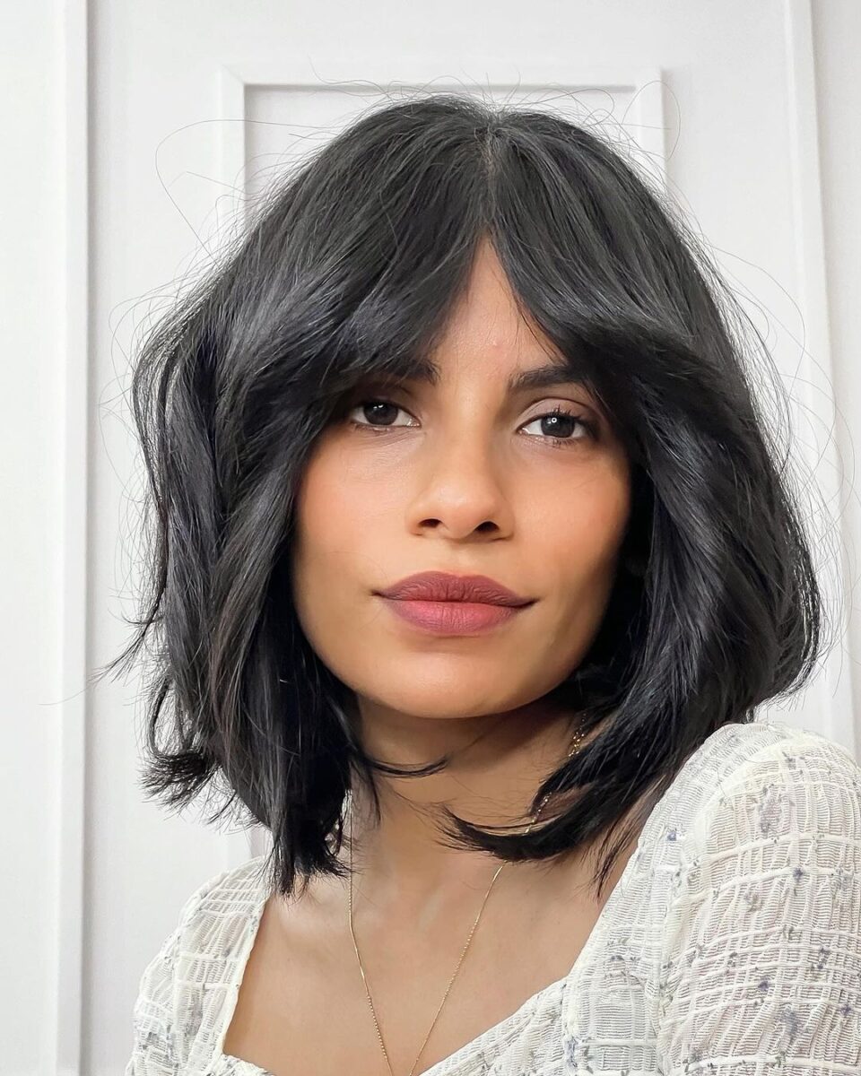 22 Shaggy Lob With Bangs For Round Faces Haircuts As One Of The Most ...