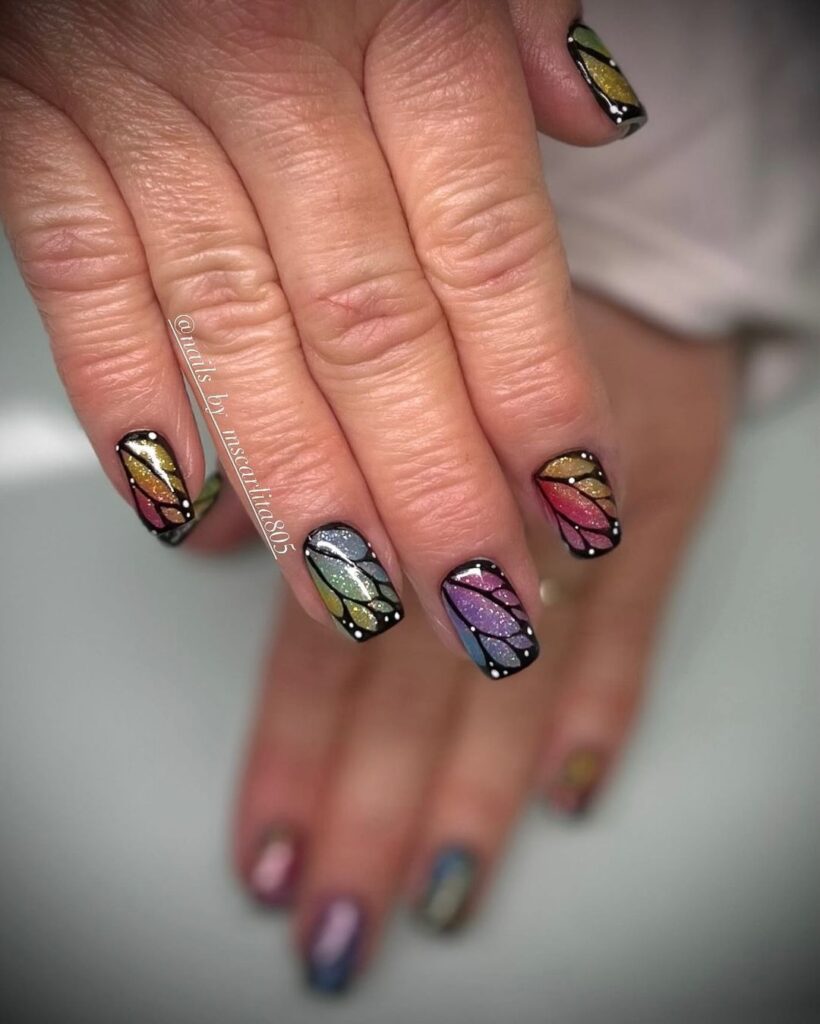 Soar High Into The Sky With These 25 Butterfly Wing Nails