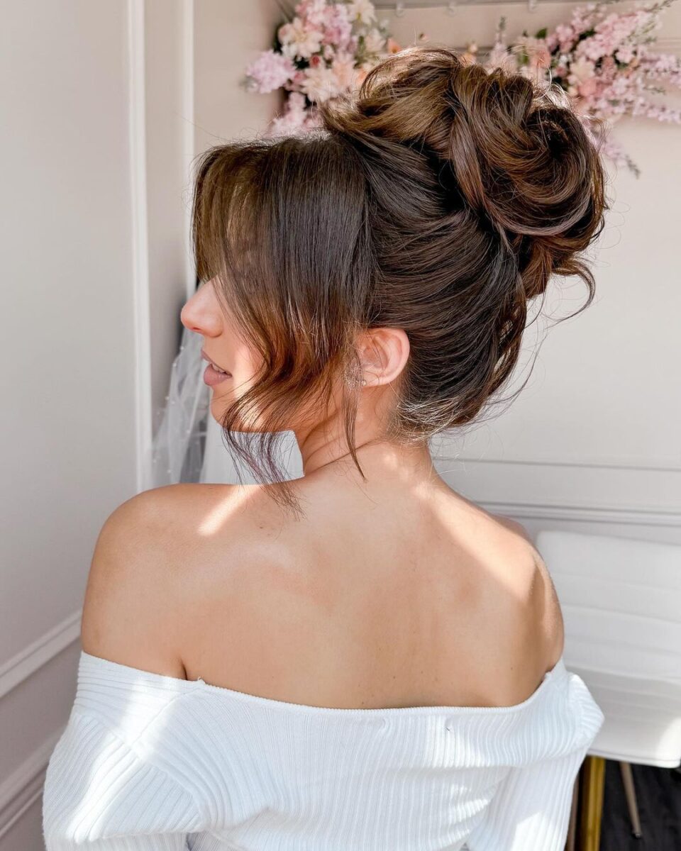 24 Updo With Bangs Combos That Will Make You Look Bang-tastic