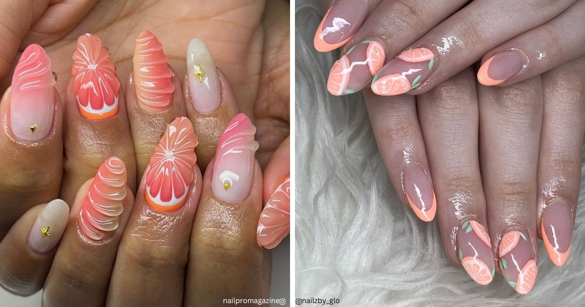 20 Must-Have Grapefruit Nails That Are Anything But Sour