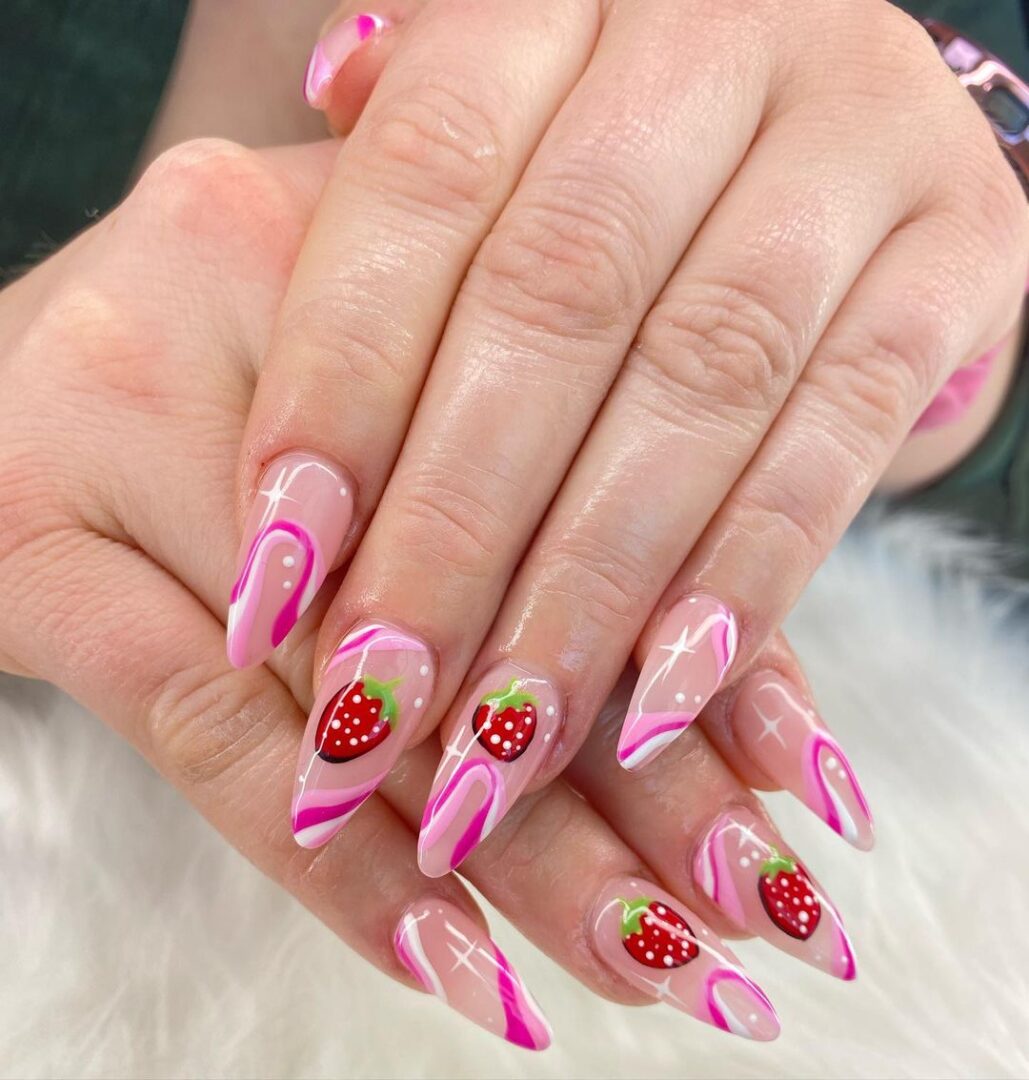 23 Cute Strawberry Nails For A Juicy Summer Mani