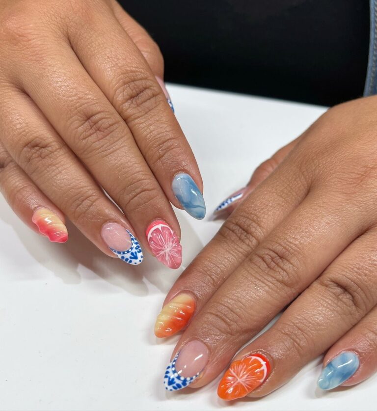 20 Must-Have Grapefruit Nails That Are Anything But Sour