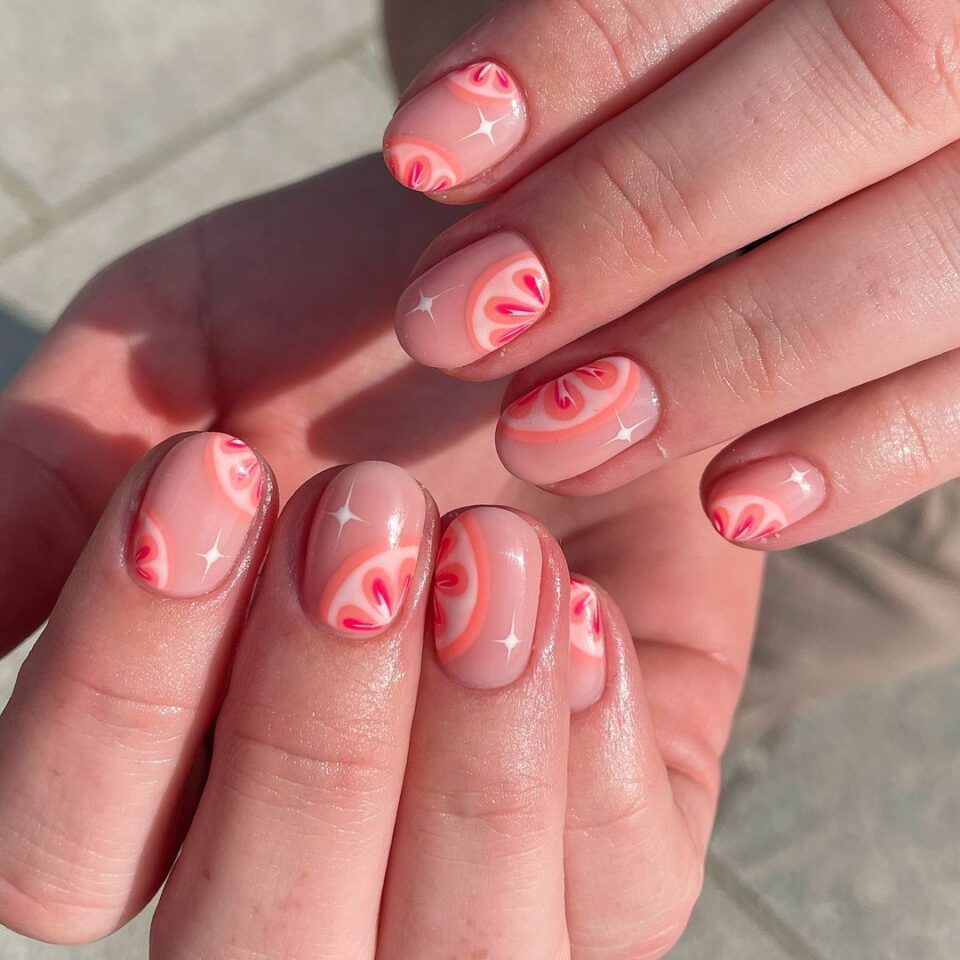 20 Must-Have Grapefruit Nails That Are Anything But Sour