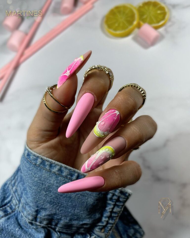 20 Must-Have Grapefruit Nails That Are Anything But Sour