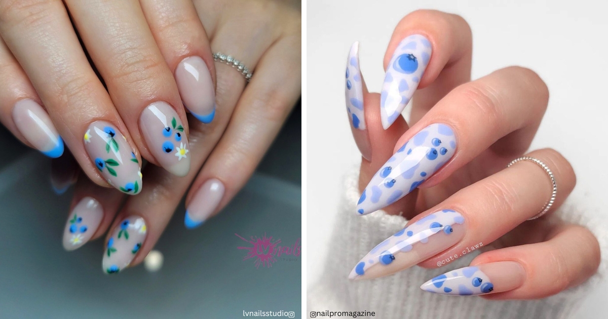 20 Blueberry Nail Art Ideas For A Yummy Looking Manicure