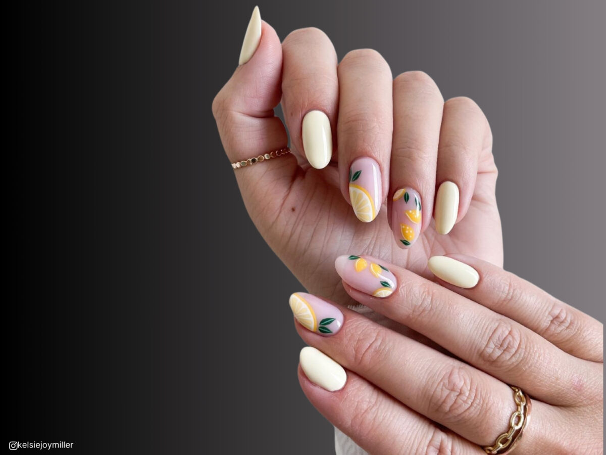 20 Fun And Cute Lemon Nails To Brighten Your Summer