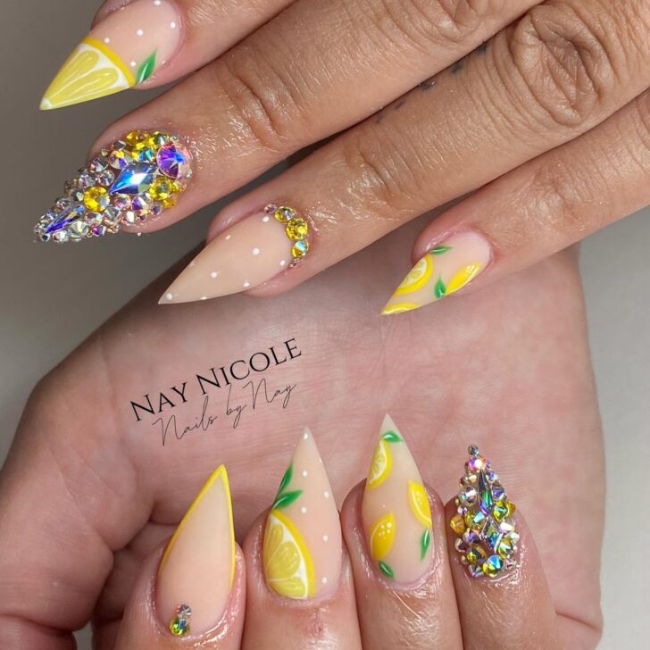 20 Fun And Cute Lemon Nails To Brighten Your Summer