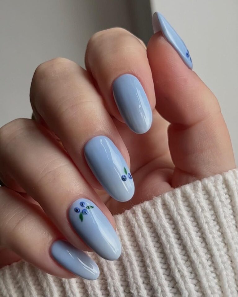 20 Blueberry Nail Art Ideas For A Yummy Looking Manicure