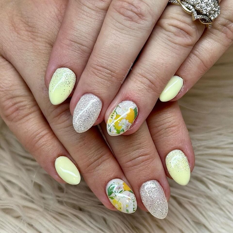 20 Fun And Cute Lemon Nails To Brighten Your Summer