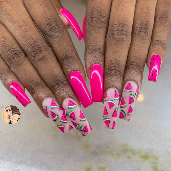 20 Cute Watermelon Nails For A Juicy Summer