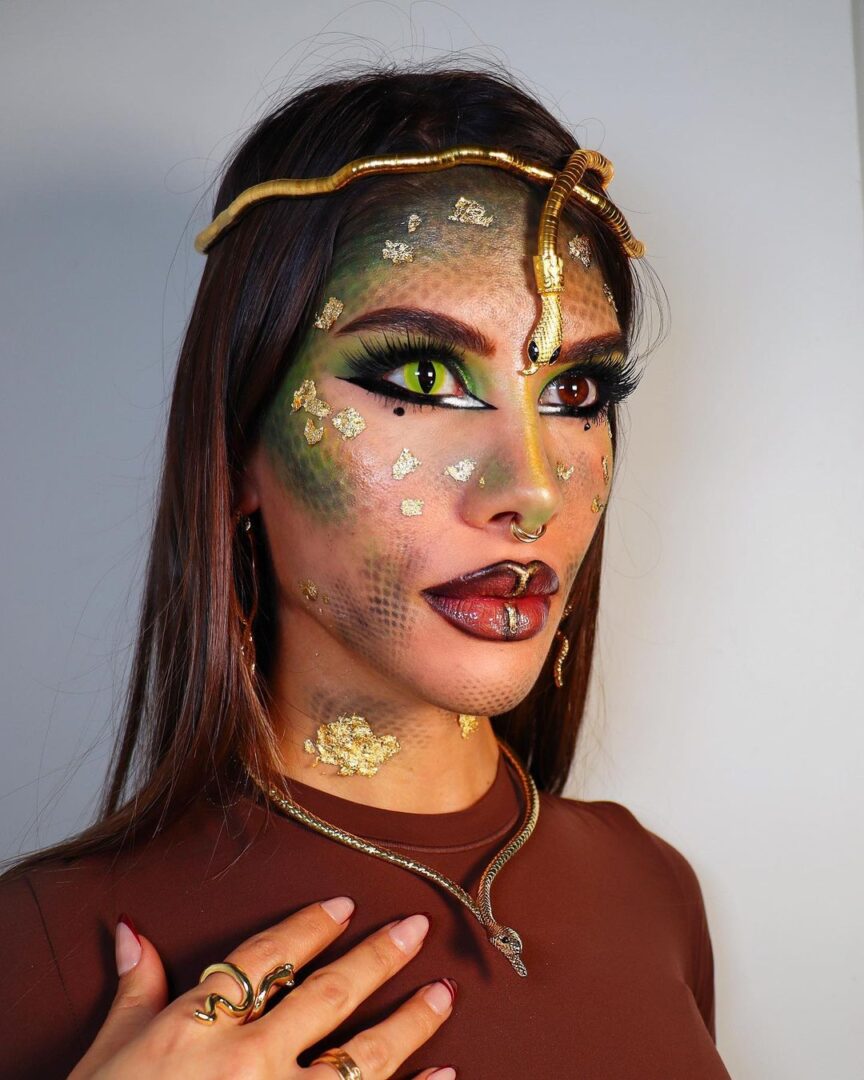 Ssslither Into Medusa Makeup With These Irresistible Serpentine Cunning Concepts