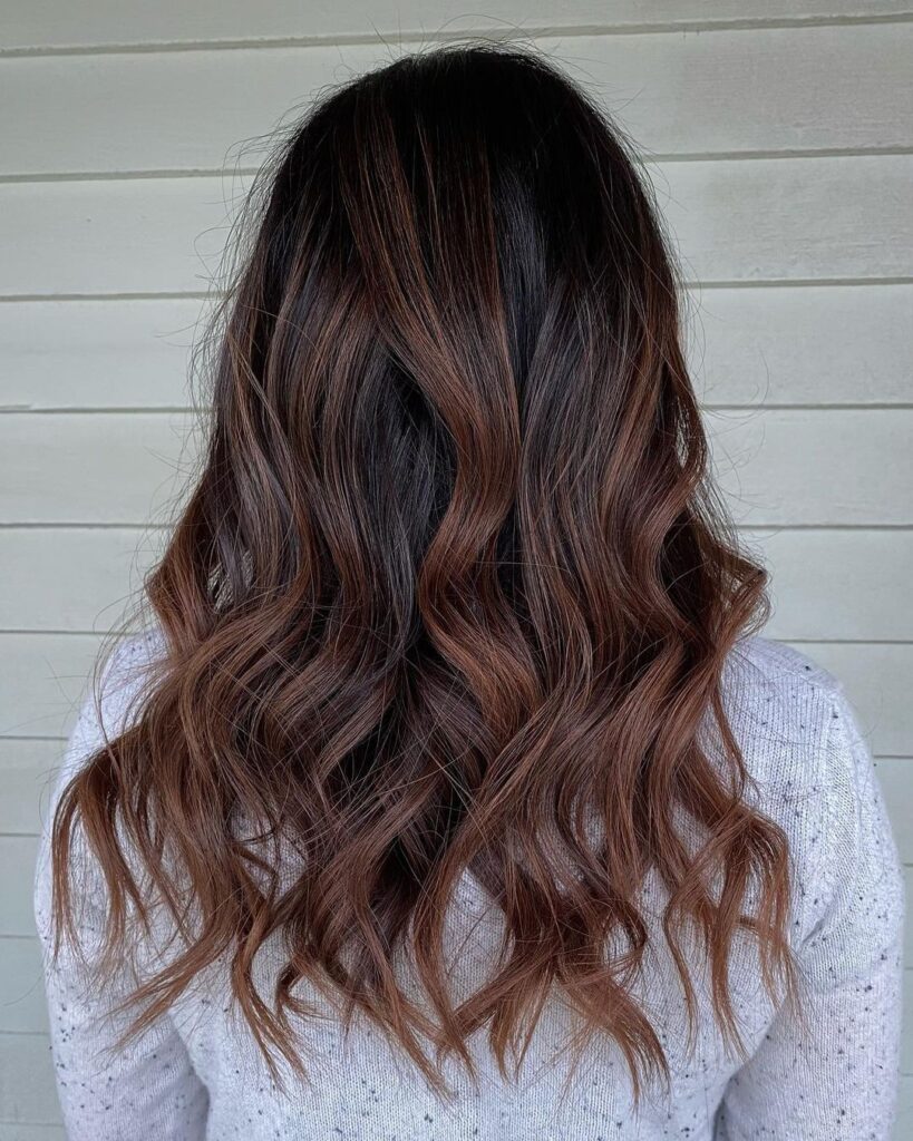End The Year With Dark Caramel Balayage That Will Sweeten Your Strands