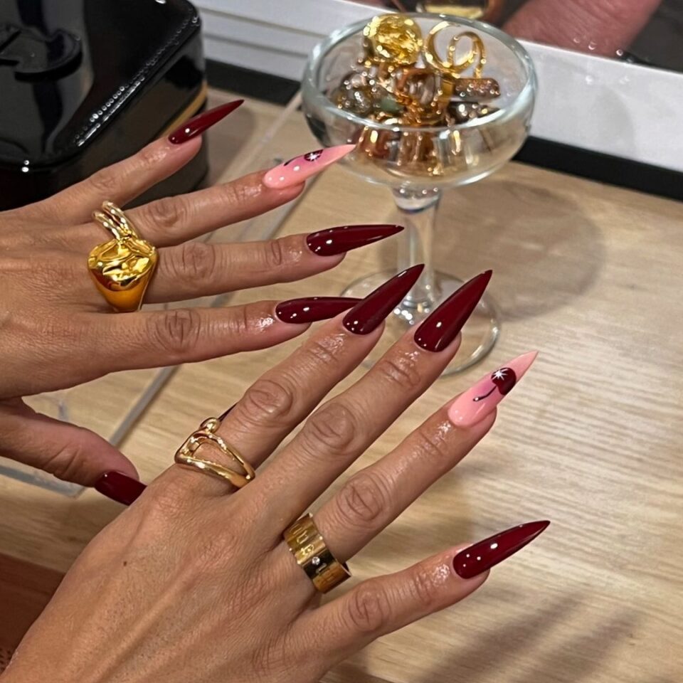 Fabulous 22 Black Cherry Nails Designs That Will Cause Serious Nail Envy