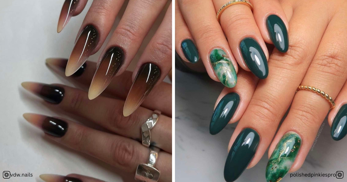 Reflect The Beauty Of The Season With These 20 Stylish Fall Almond Nails