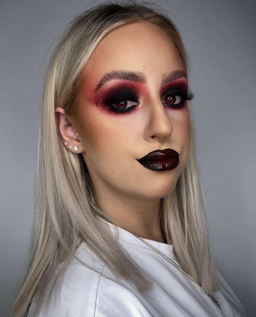 Unleash Your Fierce Side With Daring Red Smokey Eye Look