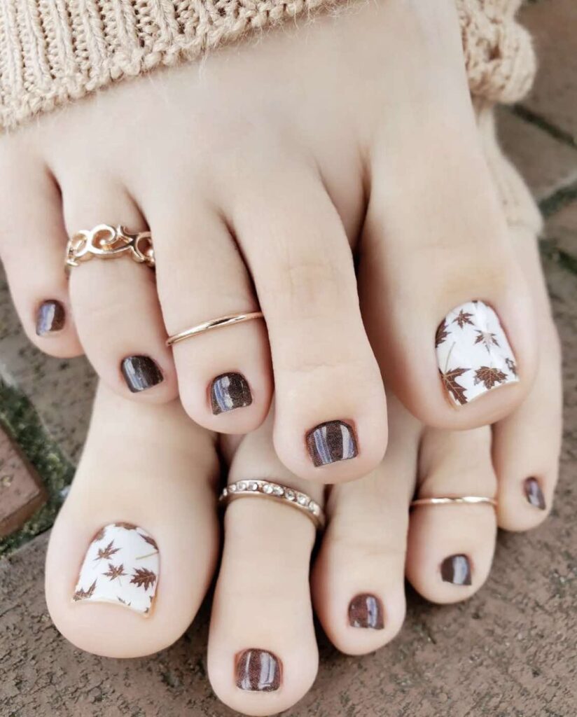 Step Into Style With These 20 Amazing Brown Toe Nails Pedicures