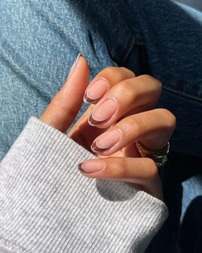 Chic Parisian Mani-Goals With Autumn French Nails