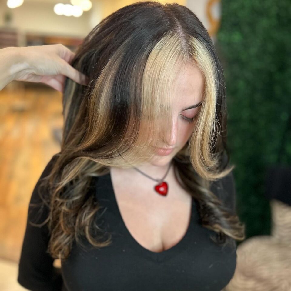 Update Your Dark Hair With Light Front Face Framing Highlights