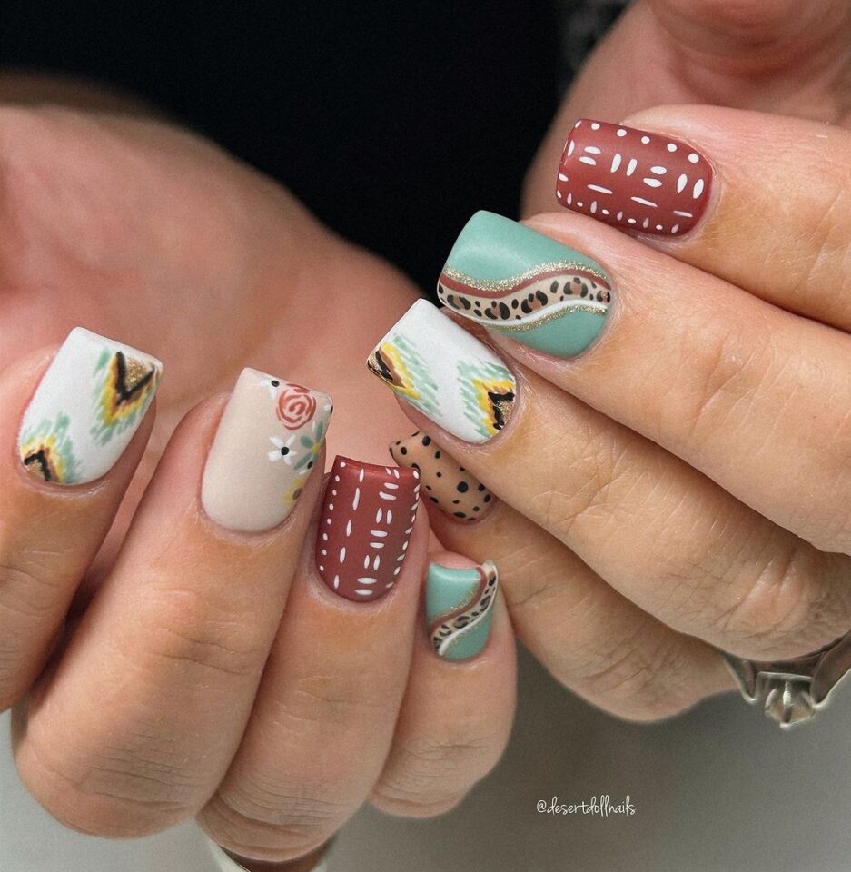 25 Fall Short Square Nail Designs To Stamp Your Style