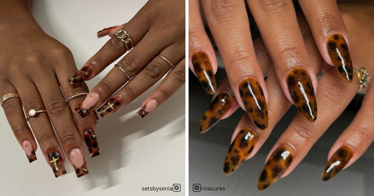 Get Ready To Rock Tortoise Shell Nails Trend With These 22 Masterpiece ...