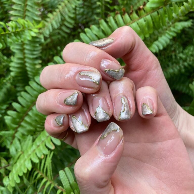 Silver Nails Gleam And Beam With Silverlusionally Stunning Sheen