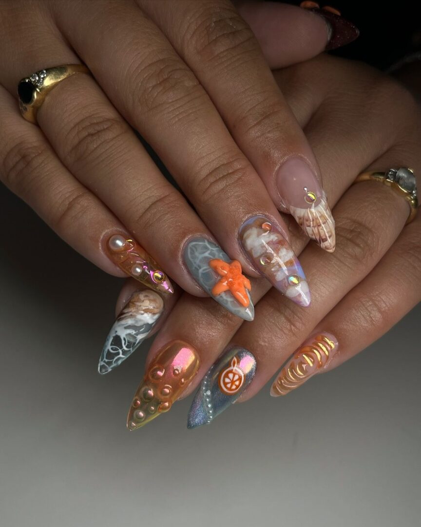 Step Into The Realm Of Pearl Nails That Keep The Boring Away
