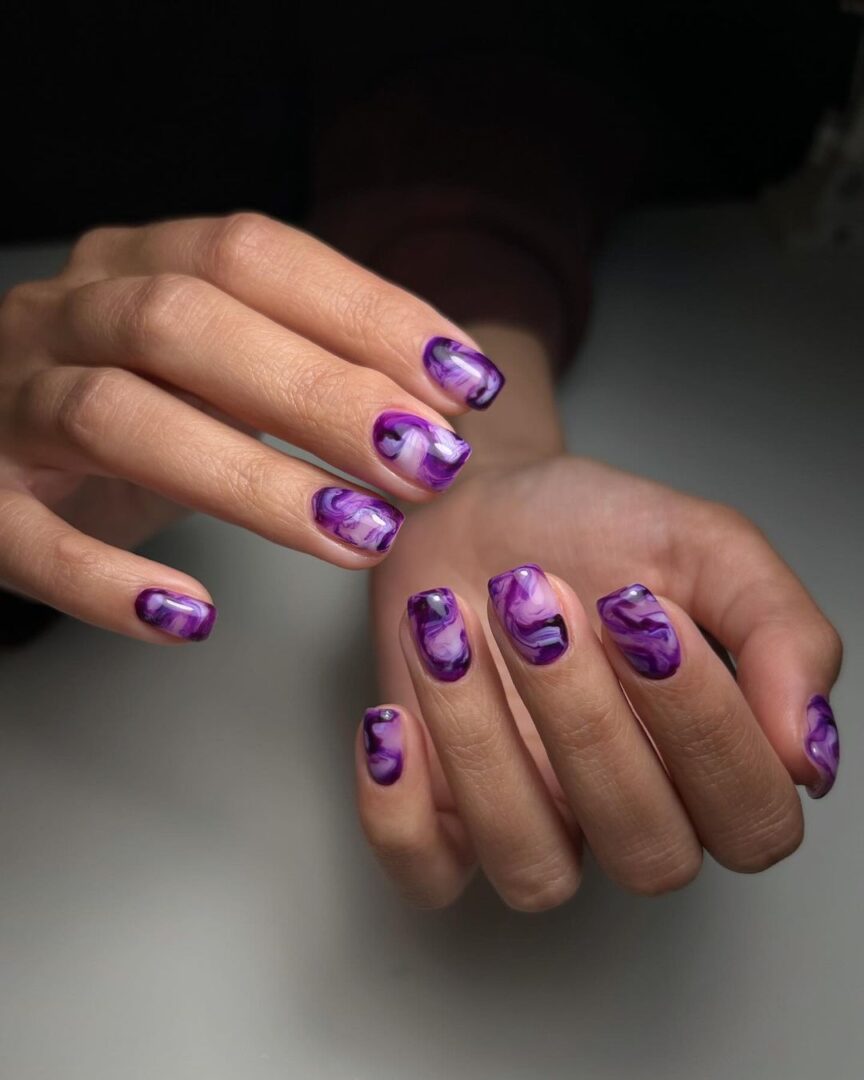Stay Grape-Ful And Purple-Icious With These Fall Purple Nails