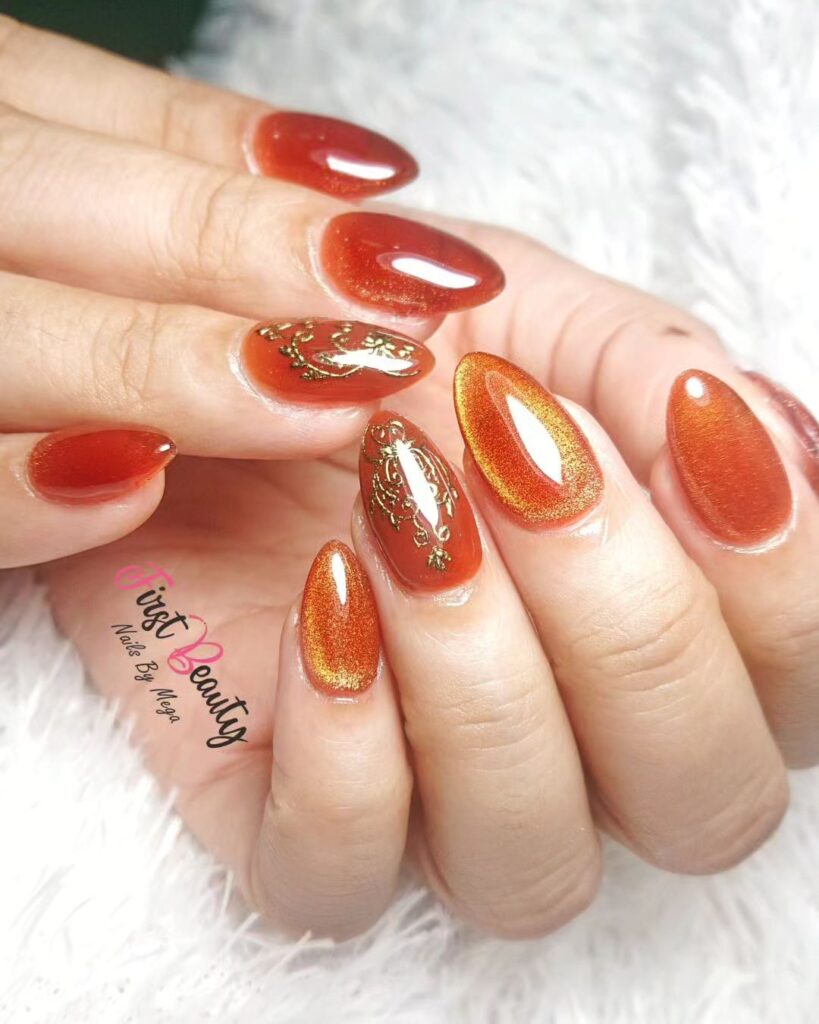 Earthy Rich Terracotta Nail Designs To Seize The Clay