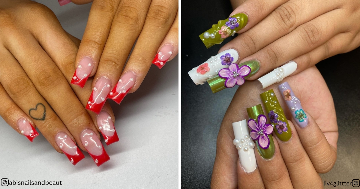 Step Into The Realm Of Pearl Nails That Keep The Boring Away