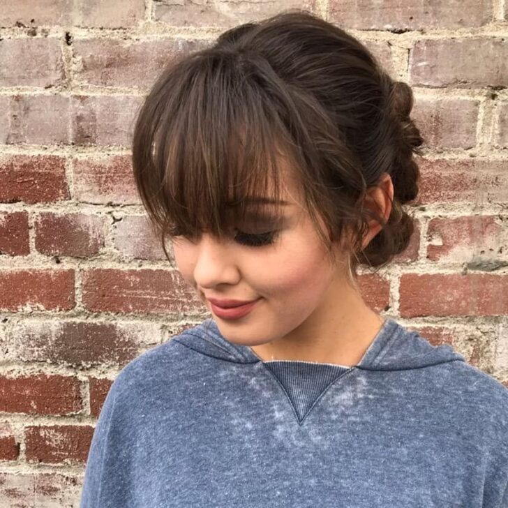 24 Updo With Bangs Combos That Will Make You Look Bang-tastic